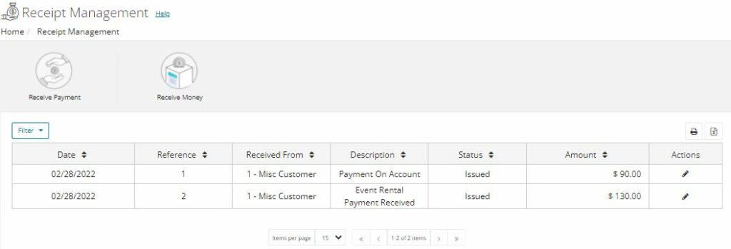 Receipt Management – actscloud.net