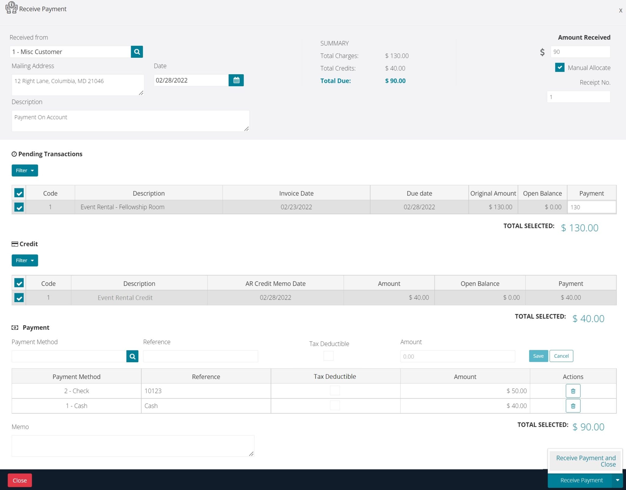 Receipt Management – actscloud.net