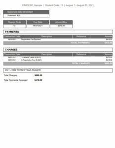 Student Statement Report – actscloud.net