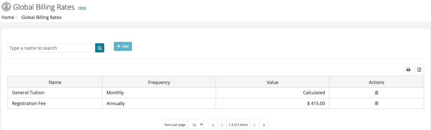 Global Billing Rates – actscloud.net