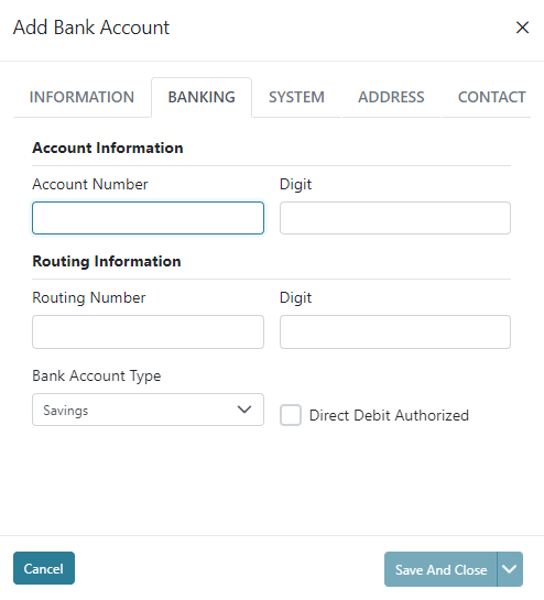 Bank Accounts – actscloud.net