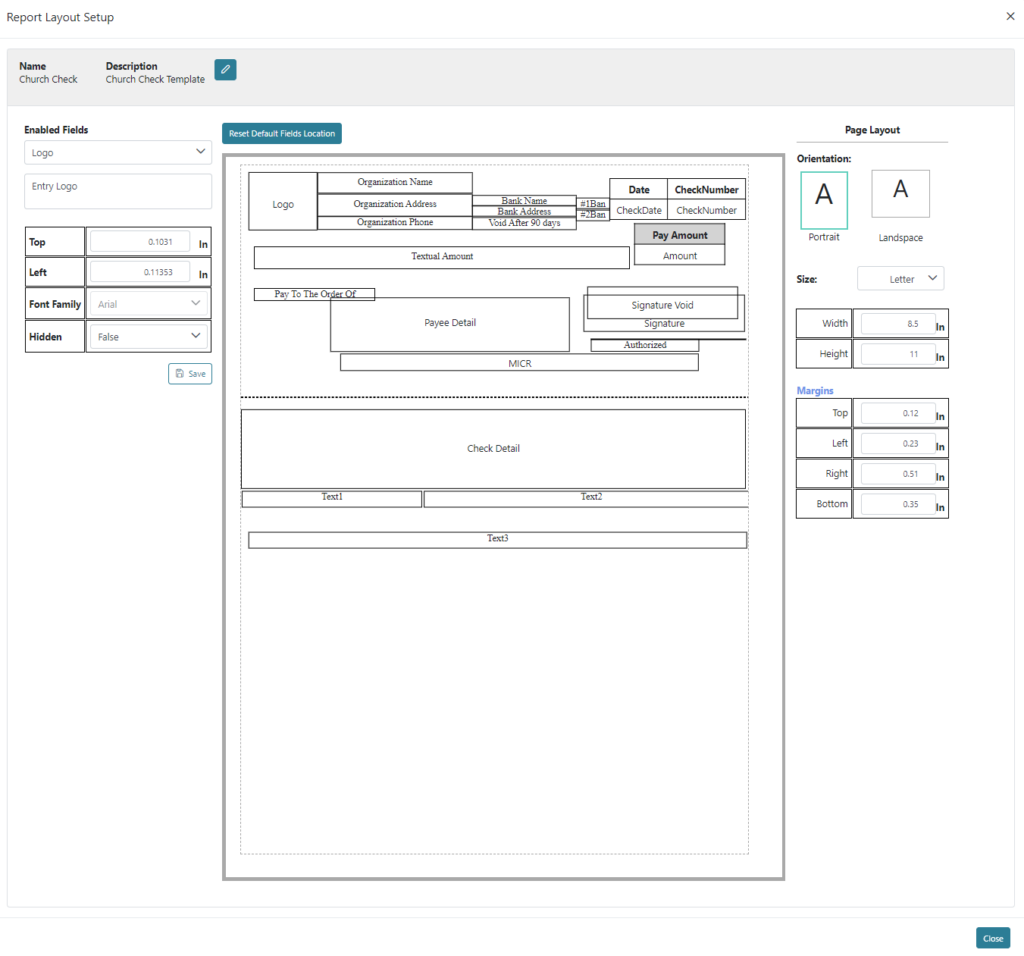 Report Layout – actscloud.net