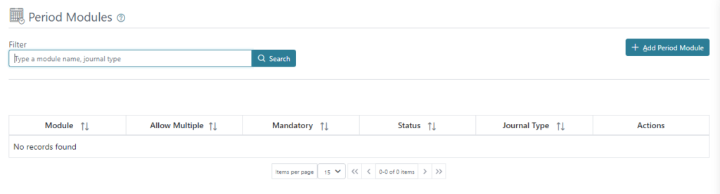 Period Modules – actscloud.net
