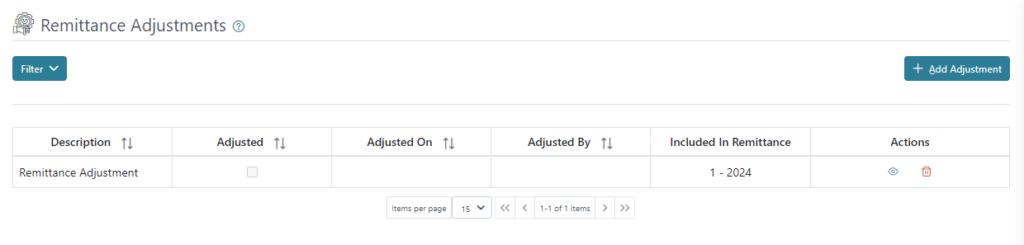 Remittance Adjustment – actscloud.net