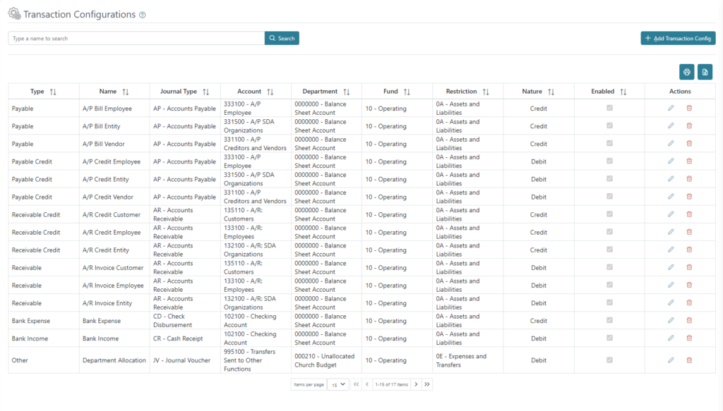 Transaction Config – actscloud.net