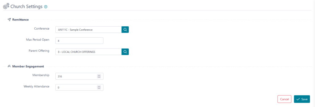 Church Settings – actscloud.net