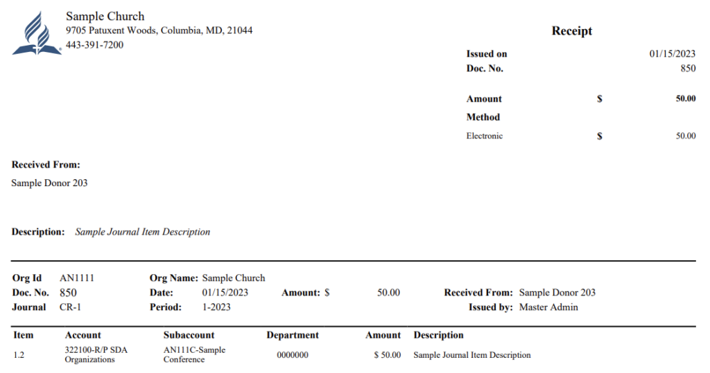 Receipt Report – actscloud.net