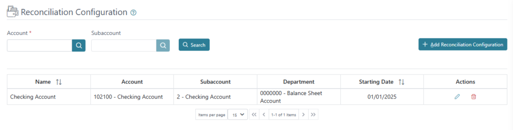 Reconciliation Configuration – actscloud.net